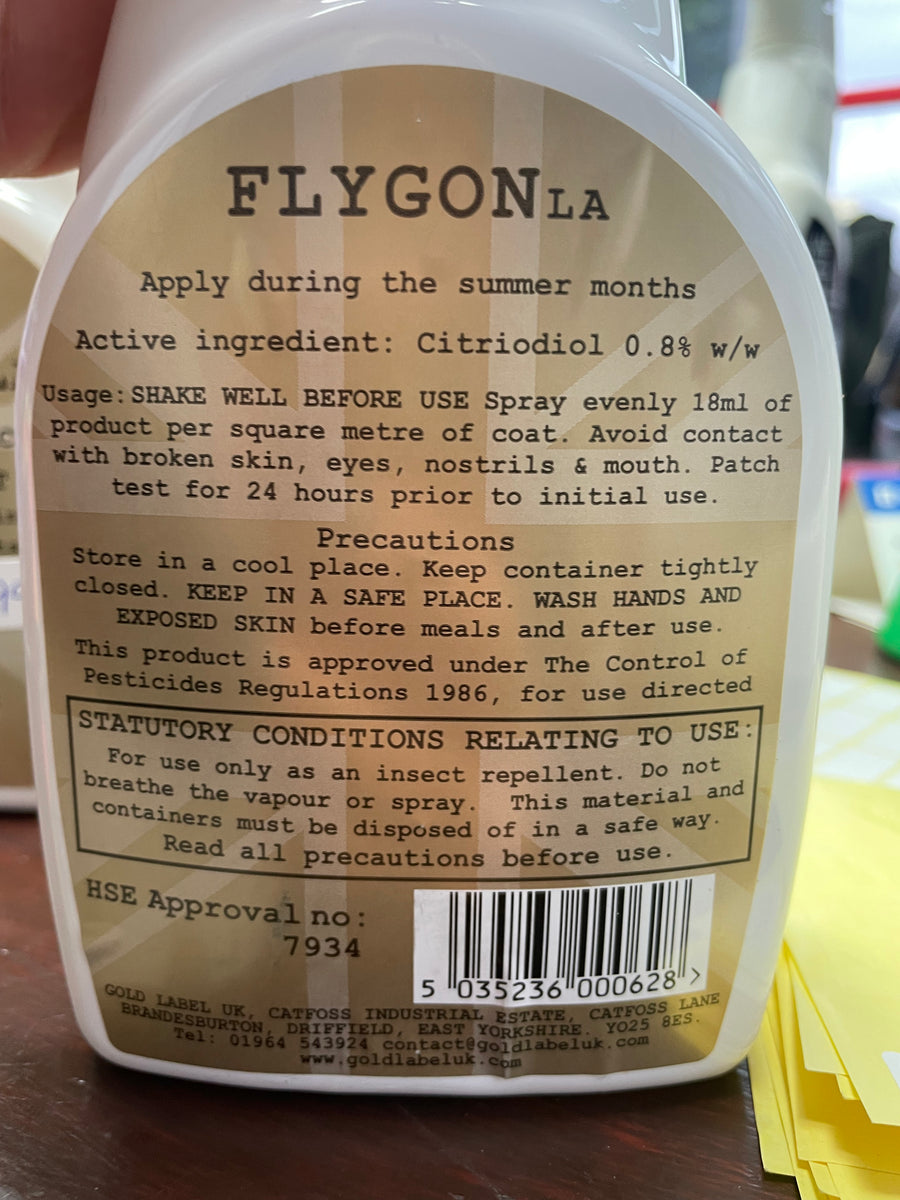 Gold Label Flygon La Fly Spray 500ml – Nag Mad Equestrian